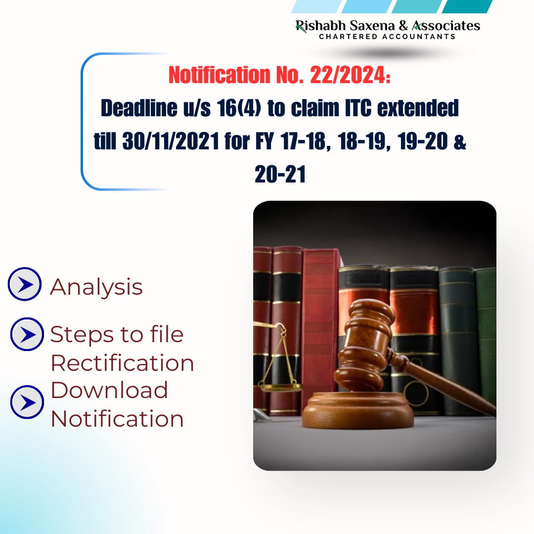 Now You can claim ITC even after crossing time limit specified u/s 16(4 ...